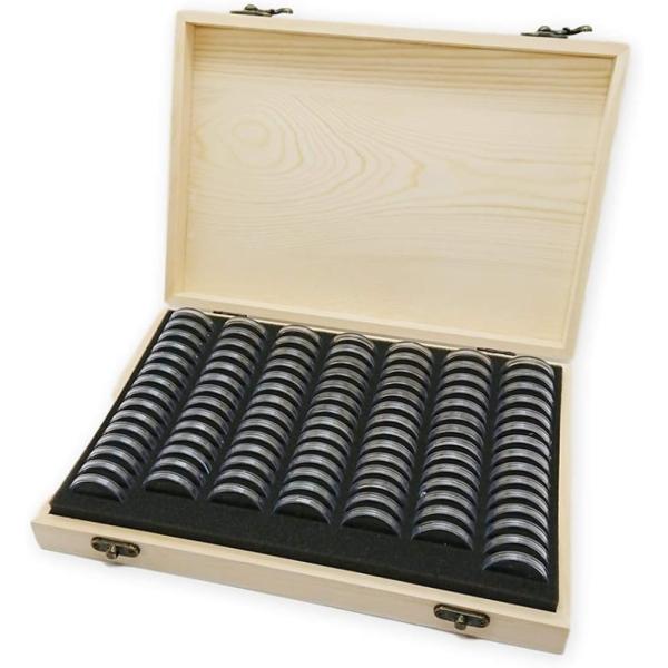 ・記念硬貨・コインの収納用、木製コインコレクションケースです。・改元や、東京オリンピックとビッグイベントが目白押しの保有する記念硬貨の枚数も増えたのではないでしょうか？・記念硬化の価値は、保存状態によって大きく変わります。ビニール製等のコイ...