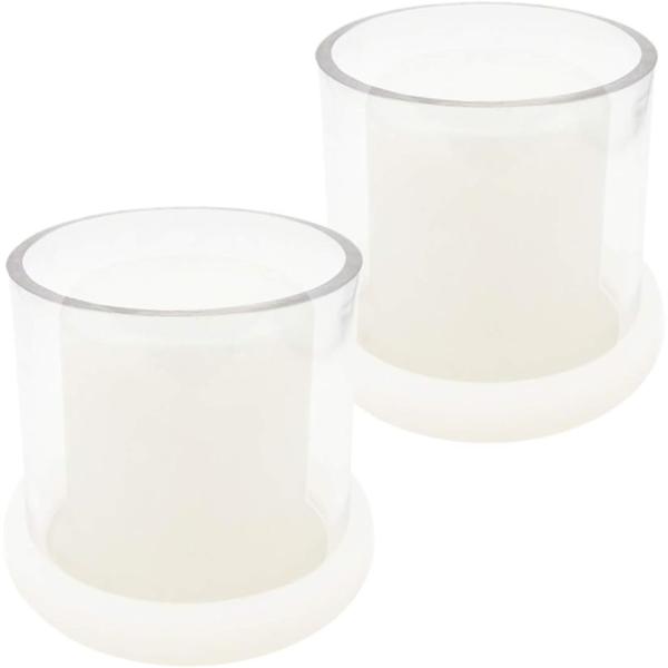 バリエーションコード : 2B81QG3O11「お得な2個セット。」キャンドルランタン製作用のモールドです。ソフトなシリコンとポリカーボネイト製。側面が透明なので製作工程でデザインが確認できます。作成時の天面が出来上がったキャンドルの底にな...