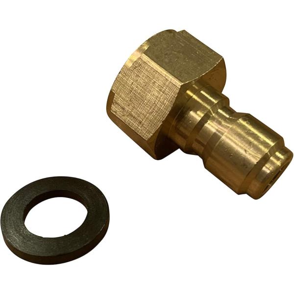 バリエーションコード : 2B8S4R86U0・3/8’’サイズの高圧洗浄機用ワンタッチカプラーのオス-M22めねじです。・高圧ホースの本体への取付けや、延長ホースの脱着が手間なしワンタッチで＊＊・「材質」　黄銅・「サイズ」　カプラー 3/...