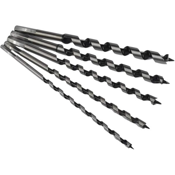「お得な5本セット」木材や樹脂の穴あけにお使い頂けるドリルビット5本セットです。サイズの異なる5本ですので用途に合わせてお使い頂くことができ、貫通穴を開ける際や下穴加工にお使い頂けます。「取り付けも簡単」先端は細くなっているため狙った箇所を...