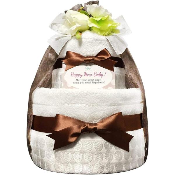 バリエーションコード : 2B985PLLUC人気のオーガニックの今治タオルやおもちゃを使い、かわいいおむつケーキに仕上げておりますので、出産祝いに大変喜ばれるお祝いギフトです。「こだわりのラッピング」おむつケーキは男の子や女の子にも合うか...
