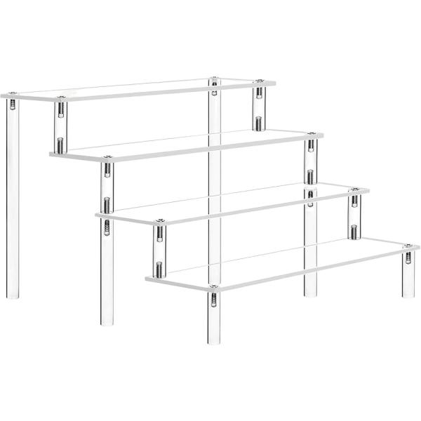 バリエーションコード : 2BUV6WPQ5C「魅力的なディスプレイに」 4段（3段）の階段状のアクリルスタンド。高さを利用してフィギュアや小物を見栄え良く美しく陳列できます。一列に並べたり空間を意識しながら並べるなどお好みの陳列方法でお使...
