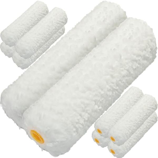 バリエーションコード : 2B9VI01OPR毛羽立ちがなく、均一で滑らかな仕上がりを実現します毛の一本一本が細かいので、塗料の飛び散りも極めて少なくなっていますお得な10本入り。使い切り用のローラーとしても最適です塗装用として、水性ペンキ...