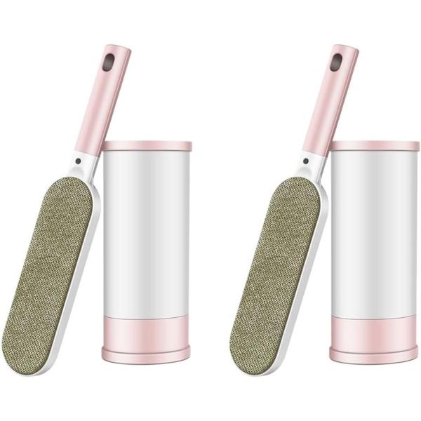 バリエーションコード : 2B90DQ8NO3洋服ブラシは2本セットが便利：クローゼット、玄関、車、リビングにそれぞれ置いて、いつでもどこでもサッと使用するだけ。気づいたときにひとなでするだけで、ペットの毛やホコリをキャッチしてくれます。静...