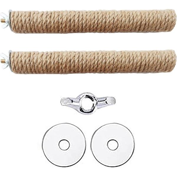 バリエーションコード : 2B461LS05W止まり木は、オウム、インコ、文鳥愛好者の必須アイテム。滑りにくい麻紐タイプ。人気の直線2本、取り付け金具のセット。天然素材の麻紐使用で脚に良くなじみにぎり心地も抜群、小鳥に優しい住環境作りにおス...