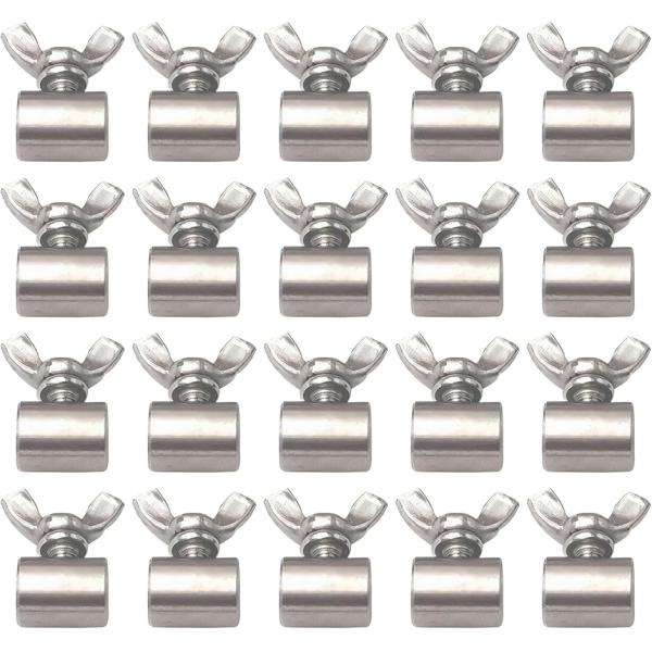 バリエーションコード : 2BJPL5O858ステンレス製のワイヤー止め（ワイヤークリップ）です。ナットと蝶ねじが組み合わさった構造で、ナットにワイヤーを通して蝶ねじを締め付けることによってストッパーの役割を果たします。主にイノシシやシカな...