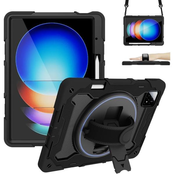 「対応機種」：2024年発売のXiaomi Pad 6S Pro新型のみに対応できる専用デザインです。ご注意：Xiaomi Pad 6/6 Proの機種に対応できません。ご購入になる前に、機種をしっかりと確認してください。「ハンドストラップ...