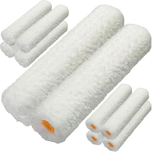 バリエーションコード : 2B9VI01OPR毛羽立ちがなく、均一で滑らかな仕上がりを実現します毛の一本一本が細かいので、塗料の飛び散りも極めて少なくなっていますお得な10本入り。使い切り用のローラーとしても最適です塗装用として、水性ペンキ...