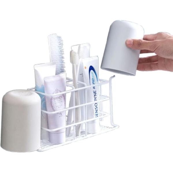 バリエーションコード : 2B90Y1DXWR「壁掛け＆卓上で使える便利なデザイン」シンプルでスタイリッシュなデザインの 歯ブラシスタンドです。洗面台に置いて使うことも、付属のシールを使って壁に置くことも可能です。省スペースで洗面台やバスル...