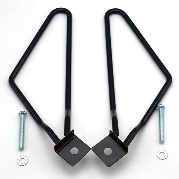 バリエーションコード : 2B92R2H899「巻き込み防止」バイク用のサイドバッグサポート サドル バッグや左右サイドタイプのバッグが車輪に巻き込まれたり接触して損傷したりすることを防ぐためのサポート金具です。「安全性向上」サイドバッグを...