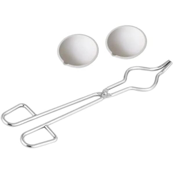 「はさみ+るつぼセット」セラミック製のツール、耐熱溶解皿のセットです。高熱を必要とする化学反応、金属の融点測定、金属の溶解度測定、精製、および結晶の合成など非常に広範囲にわたる化学実験に使用されます。「坩堝はさみのおすすめポイント」るつぼを...