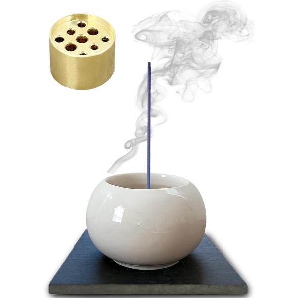 バリエーションコード : 2B93QYO3H1「モダン 小さなお香立て 」小さな空間に静けさと癒しを届ける、小サイズの香炉です。ヨガや瞑想の際に心を落ち着かせる香りの演出や、小さな仏具としてお線香を焚くために最適なデザインとなっています。熟...