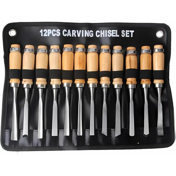 バリエーションコード : 2B93T0XJR4「12種類の彫刻刀セット」 このセットには、平刃や斜刃、内外丸刃、三角刃など、12種類の異なる刃が揃っています。細かい彫刻から大きな木彫りまで、幅広い作業に対応できるので、あらゆる彫刻作業に最適...