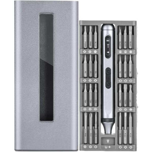 「新登場 ペン型 充電ドライバー」電動精密ドライバーセット は48種類のビットが付属しているだけでなく、ピンセットとバールも付属します。電動・手動の2つのモードがあり、電動のトルクは0.3N・m、手動のトルクは3.5N・mに達します。回転数...