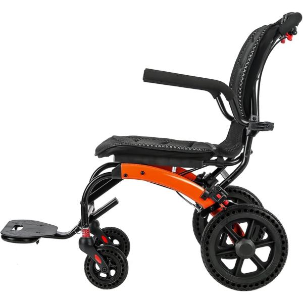 「製品情報」＊車椅子サイズ：95CMx幅54CMx82CM　＊折り畳みサイズ：52CMx45CMx72CM　＊製品重量：9kg　＊最大耐荷重：100kg　＊前輪：6インチ ＊後輪：12インチ　(空気入れが不要）　＊ご注意ください：製品の折り...