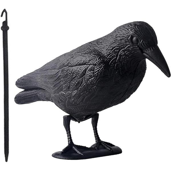 使い方によって同類のカラスよけになったり、スズメ・鳩・ムクドリ・ヒヨドリよけにもなるカラスを模した鳥よけグッズです。プラスティック製で中は空洞。比較的軽量なのが特徴です。カラス本体の他にフックや2歩足の土台が付属しており、2本足で立たせたり...