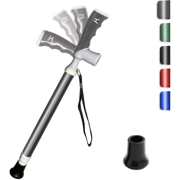 バリエーションコード : 2BUIXU1V4L「一本二役・人間工学デザイン」グリップは T型・L型の2種類のモード に切り替え可能で、用途に応じて 最適な持ち方 が選べます。長時間の使用でも手が疲れにくく、日常の歩行サポートはもちろん、登山...