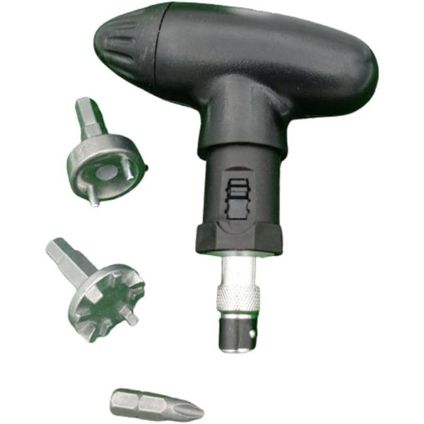 「3種の付属品」3種のアタッチメントが付属していてあらゆるタイプのスパイク鋲に対応出来きます。「実用的」丸みのあるグリップで握りやすく力も入れやすいです。付属品は内部に収納することができるので無くす心配はありません。「サイズ・仕様」サイズは...