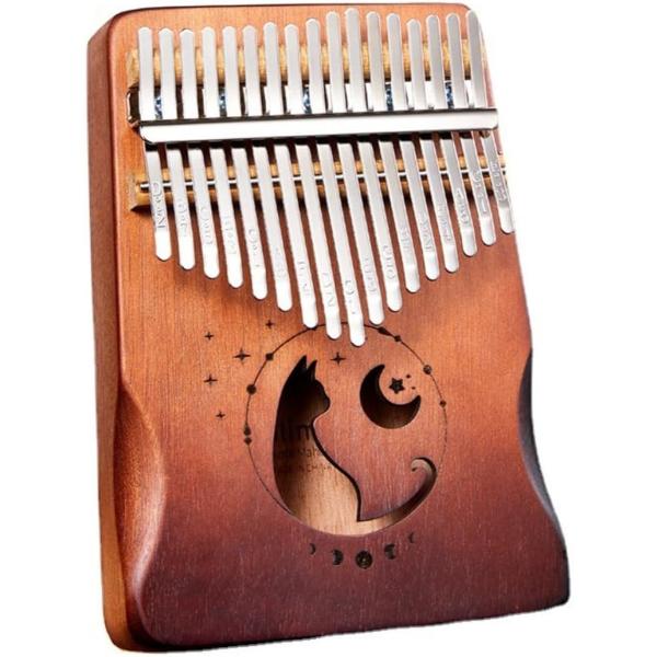 バリエーションコード : 2B9XILNC66「初心者でも簡単に楽しめる」キーを指で弾いて演奏する、アフリカ発祥の古楽器です。音階刻印付きで、初心者でも簡単に演奏できます。「どこでも気軽に楽器演奏」猫と三日月の キュートなデザイン。木目調な...