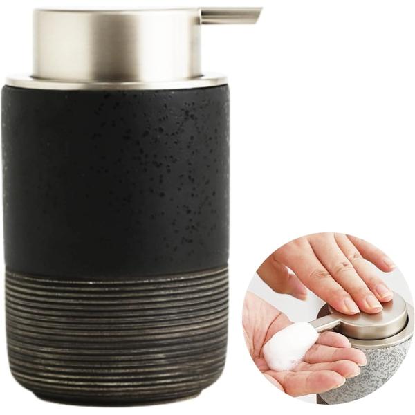 バリエーションコード : 2B95Y4DHY2「陶器製で上品なディスペンサー」本品は、見た目がとても上品で品があり、陶器の温かみとマット釉薬の質感が、洗面所やキッチンなどのインテリアに自然な美しさを加えてくれます。泡を押し出すプッシュヘッド...