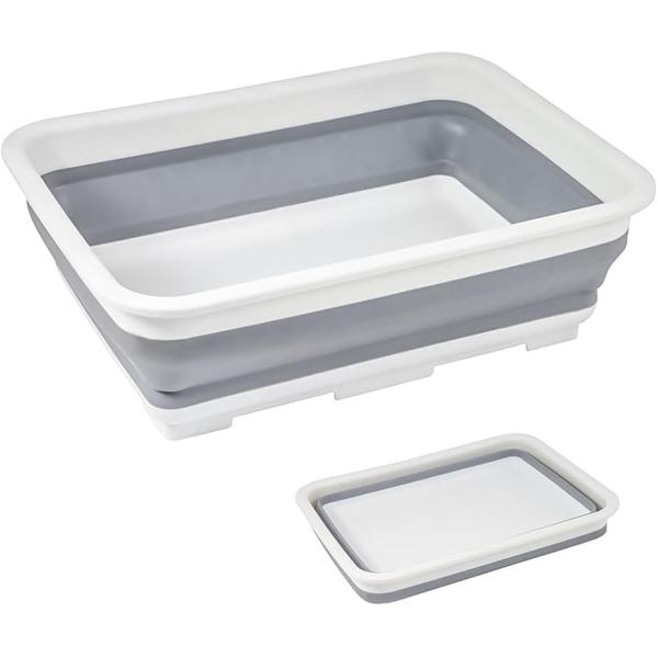 バリエーションコード : 2B962RKT9I多機能性：様々なシーンで使用できる洗い桶です。キッチンで野菜や果物を洗うだけでなく、洗濯物を洗うのにも使用できます。（漂白剤を使用できます）高品質PP+TPR素材：高品質のPP+TPR素材を使用...