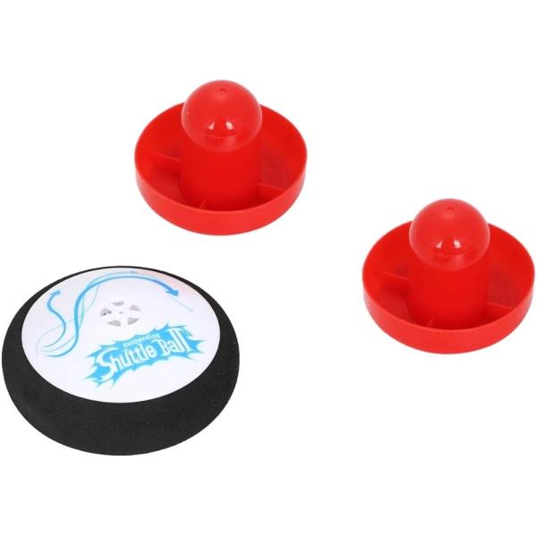 サイズ：ホバーボール：直径9cmx高さ4cm　重さ47.2g　マレット：直径7cm　高さ5.5cm　重さ13.7g　総重量74.4g（電池抜き）電源：単4形乾電池2本使用（電池は付属していません、乾電池は別途お求めください。）素材：プラスチ...