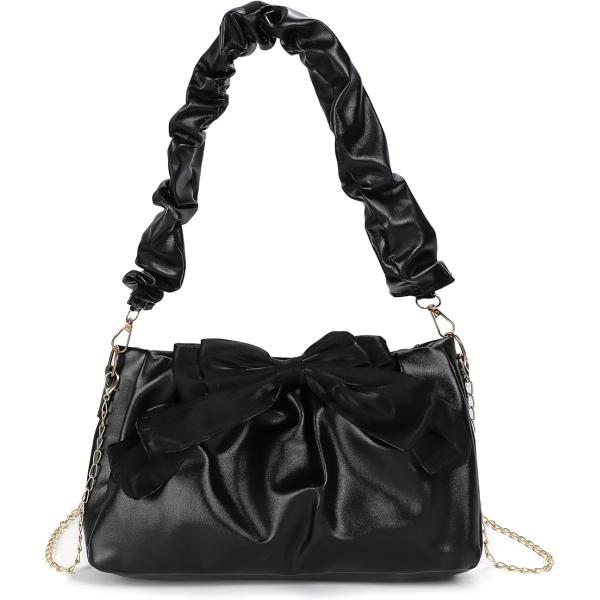 バリエーションコード : 2B96CC8TQVたっぷりギャザーにシフォンリボンがフェミニンな可愛いショルダーバッグ小さな見た目ですが必需品がしっかり入るサイズ感。持ち手はギャザーフリルと、着脱可能なチェーンストラップで肩掛けにも対応。レザー...