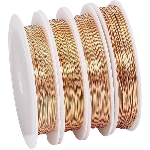 製品仕様：ジュエリー作成ワイヤー、直径0.3/0.4/0.5/0.6mm、、全長20メートル、連続長さ、お好みの長さにカットでき、ワイヤーはスプールに巻き付けて簡単に保管できます。金メッキ：優れた電気めっき技術を使用した当社の製品は、強力な...