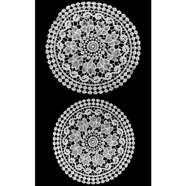 バリエーションコード : 2BUKR58GP1タイプ：レース柄、円形 材質：ポリエステル 内容：直径30cm、直径40cm各1枚ドイリーは、美しい装飾が施された布やレースで、多用途性と装飾性により、家庭のどんな場所にも特別な雰囲気を演出しま...