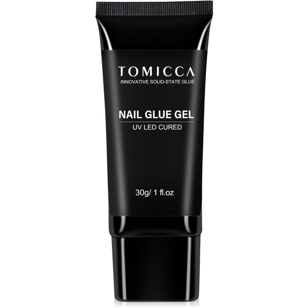 肌に優しい: TOMICCA ネイルチップ接着剤は、革新的で環境に優しい、低臭、ビーガンおよび動物実験フリー、非毒性で爪と皮膚に無害です。使いやすい＆強力な接着力: 強力な接着力、検定にもお使い頂けるプロ仕様です。固体なので、液体のグルーよ...
