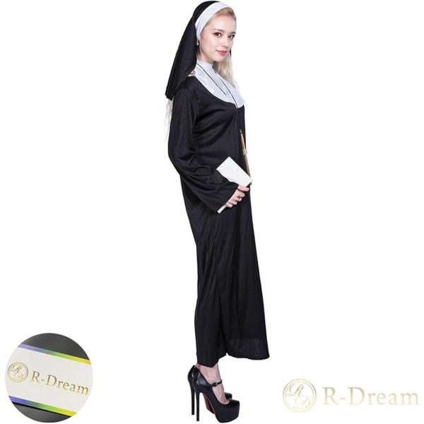 バリエーションコード : 2B96U6GUQX清楚なイメージを演出する、レディース用のシスターコスチュームセットです。着るだけで誰でも簡単に本格的でかわいいシスターに変身できちゃいます。シンプルなデザインでなりきり度は抜群。ワンピース＋ベー...