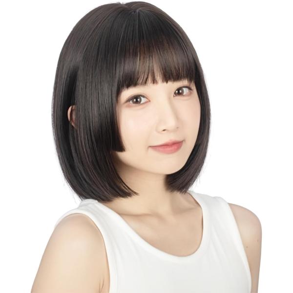 自然すぎるウィッグ。サラツヤな髪質と、自然なつむじが魅力です。前髪もふかし加工でふんわり仕上げました。「人気の姫カット」地毛で挑戦するには勇気がいる姫カットも、ウィッグならかんたんに楽しめます。つけごこち快適。ムレにくいメッシュ生地で、ウィ...