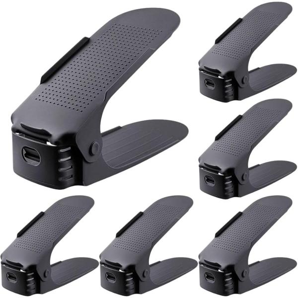 バリエーションコード : 2B9862OUI5「靴の見つけやすさ、格段にアップ。」もう靴で溢れる心配は無用。この靴ホルダーで、靴箱の容量を劇的にアップ。6個セットで、靴をスタイリッシュに重ねて収納。スペースを活用しつつ、必要な靴がすぐに見つ...