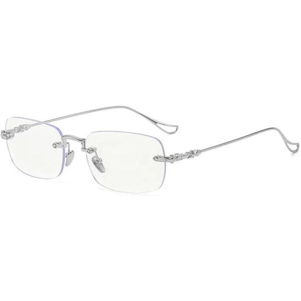 バリエーションコード : 2B986V1SS5「ブルーライトカットメガネ」度なしフチなしのブルーライトカットメガネです。シンプルでクリアでおしゃれな眼鏡です。「ブルーライトから目を守る」この眼鏡は、パソコンやスマートフォンなどから出るブルー...