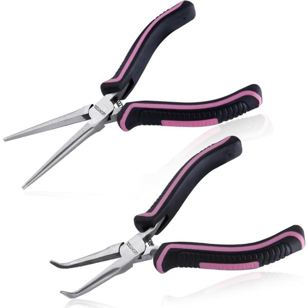 バリエーションコード : 2B2NTO9W1Nパッケージが含まれています： ミニストレートニードルノーズプライヤーx1、小型曲げニードルノーズプライヤーx1。材質：炭素鋼製で、表面は丈夫に研磨されています。人間工学に基づいて設計されたディッ...