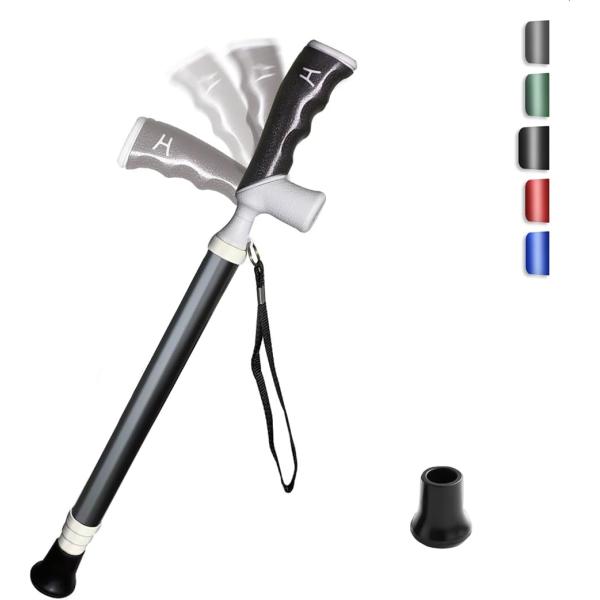 バリエーションコード : 2BUIXU1V4L「一本二役・人間工学デザイン」グリップは T型・L型の2種類のモード に切り替え可能で、用途に応じて 最適な持ち方 が選べます。長時間の使用でも手が疲れにくく、日常の歩行サポートはもちろん、登山...