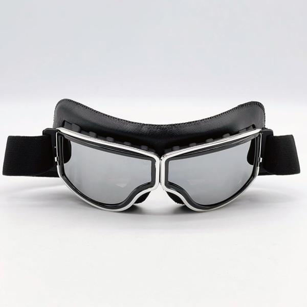 バリエーションコード : 2B98QXVL62バイクにオススメ レトロ クラシック スタイル ゴーグルです。目元に優しいクッション性の高い素材を採用したレトロ感のあるビンテージ風で、ヘッドバンドは長さ調整可能です。ハーフヘルメットまたはオー...