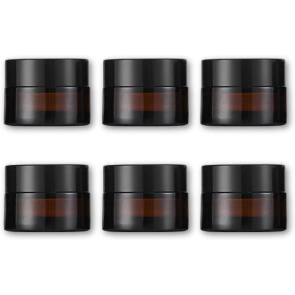 バリエーションコード : 2B98Q6JT46「遮光ガラス製クリームジャー6個セット」ハンドクリームやアロマクリームの保存や詰め替えに最適です。しっかり密閉できる内蓋付きで、旅行や出張時の持ち運びにも便利です。「安心安全のガラス素材」ガラス...
