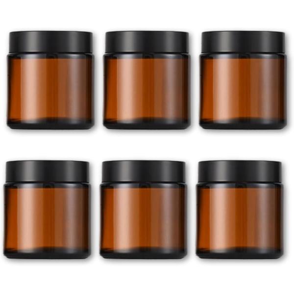 バリエーションコード : 2B98Q6JT46「遮光ガラス製クリームジャー6個セット」ハンドクリームやアロマクリームの保存や詰め替えに最適です。しっかり密閉できる内蓋付きで、旅行や出張時の持ち運びにも便利です。「安心安全のガラス素材」ガラス...