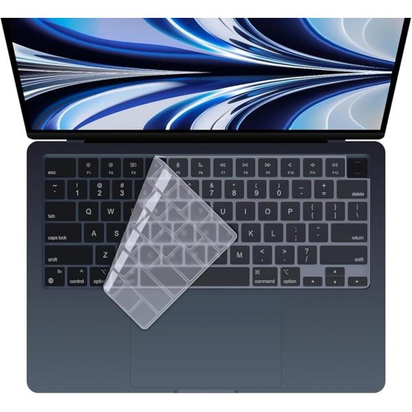 バリエーションコード : 2B9Y43K62J「快適なフィット感」2021-2024年発売のMacbookシリーズにぴったり合うこのキーボードカバーは、M3/M2チップ搭載のMacbook Air 13/15(2024)/Macbook P...