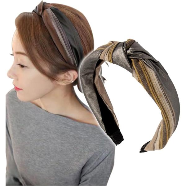 バリエーションコード : 2B995SY0Q4幅広で存在感抜群x痛くなりにくい大人かわいいターバン風ヘアカチューシャ。落ち着いた色味ながらもリボンのようなデザインでこだわりのあるおしゃれアイテム。そのままでのご使用はもちろん、さり気なくまと...