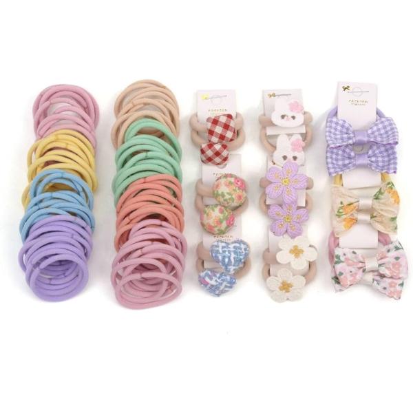 セット内容：100点セットオススメの商品が詰まった10種類100点セット。たくさん入っているので、いろんな商品をお試しいただけます。お祝いからプレゼントまで幅広い用途でご使用いただけます。柔らかくて結びにくい子供の髪を結びやすいように。痛が...