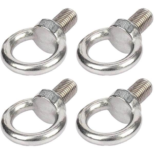 バリエーションコード : 2B9C4OP40J「ステンレス鋼アイボルト」このアイボルトはステンレス鋼と使用しているため防錆性に優れています。耐久性も高く丈夫なため、吊り上げ作業や家具の固定、テント設置など幅広い用途で使用することができます。...