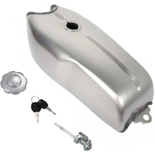 注意事項：one+lifestyle製、汎用9L 燃料タンクです。完成品ではないため、ご自身で塗装が必要です。未塗装のため、錆びや凹みキズがありますがご了承ください。ポリシング、溶接、チョッピングなどの修正が必要な場合は、専門業者に依頼して...