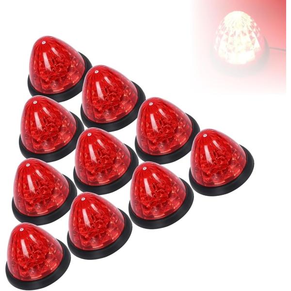 バリエーションコード : 2B9CD0UXR124ボルト車用のバスマーカー10個セットです。汎用タイプで車種は選びません。「配線」 2本(プラス，マイナス) ＊仕入れ状況によって掲載画像とは異なる配線色となる場合がございます。「サイズ」円直...