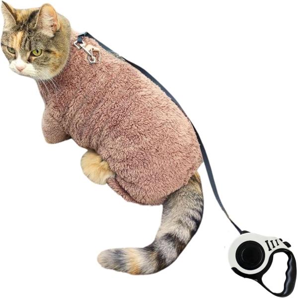 バリエーションコード : 2B9CWLF1S1写真の猫はついていません。足までつながった一体型なので猫ちゃんがハーネスから抜け出す心配が少なく、安心してお散歩や外出を楽しめます。柔らかく温かい素材を使用し、寒い季節でも猫ちゃんが快適に過ごせ...