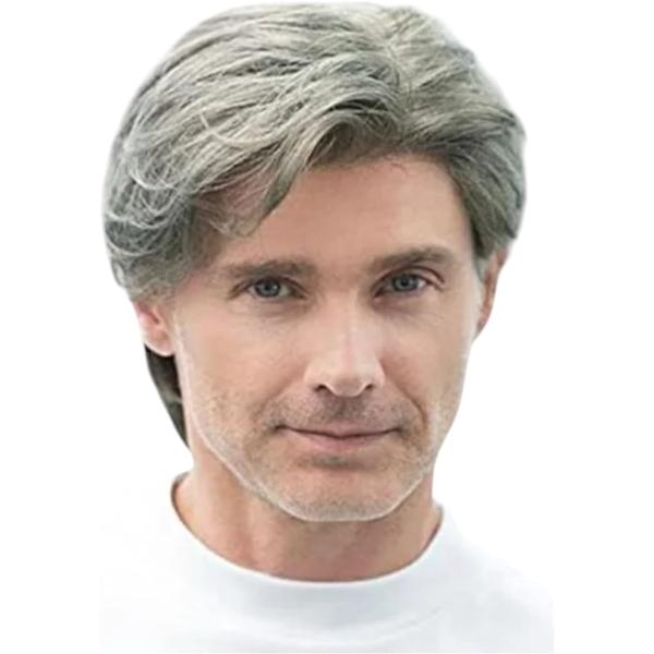 「商品詳細」サイズ：頭周り約45cm〜66cm　＊伸縮性があります ＊アジャスター フック式のアジャスター（サイズ調整可能）ウィッグは後頭部の内側にアジャスターが付いていて、サイズは調整可能となっております 素材 ポリエステル、ナイロン男性...