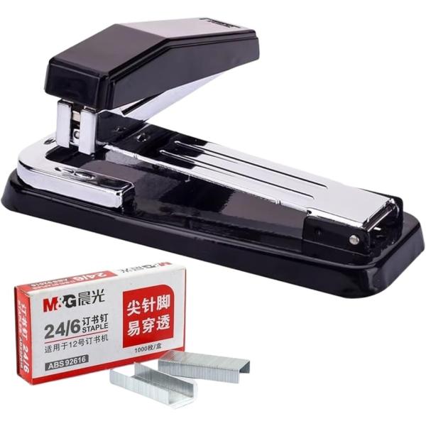 「回転機能を備えていて仮綴じも可能」仮綴じも可能な軽量ポータブルホッチキス 。中型 ホッチキス ステープラー。スムーズな中綴じ作業を実現。「最大50枚綴じ可能」雑誌や書類の中綴じに最適 。「ゴム製滑り止めで安定した作業が可能」卓上での使用に...