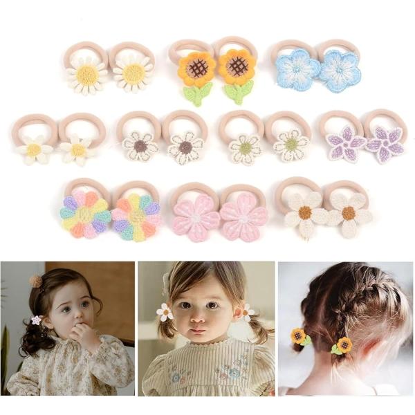「セット内容」：20本 ・「サイズ」：ヘアゴム直径約2.5 cm髪がからまりにくいやわらかゴムで痛くないので、お子様もニコニコ。可愛いヘアアレンジができると人気のお花ヘアゴムです。推し活にピッタリ。豊富なカラーで好きな色が見つかる。幼稚園や...