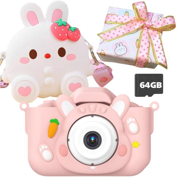 バリエーションコード : 2B9WT5K161「popomaキッズカメラのおすすめポイント」キッズカメラには、かわいいウサギのポーチがセットになっています。柔らかい素材で触り心地が良く、キッズカメラを持ち運ぶのにもぴったりです。子供用・大人...
